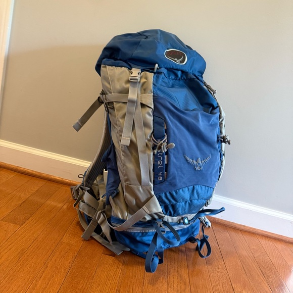 OSPREY | Bags | Osprey Kestrel 48l Backpack Mens Sm Blue Gray Hiking ...